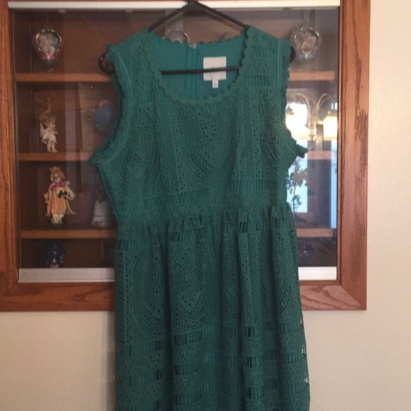 Geode | Dresses | Teal Crocheted Lace Knee Length | Poshmark